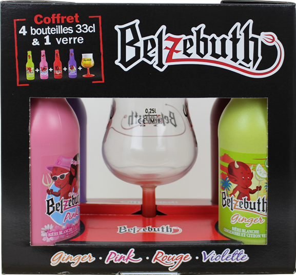 COFFRET BIERE BELZEBUTH 4x33cl + 1 V