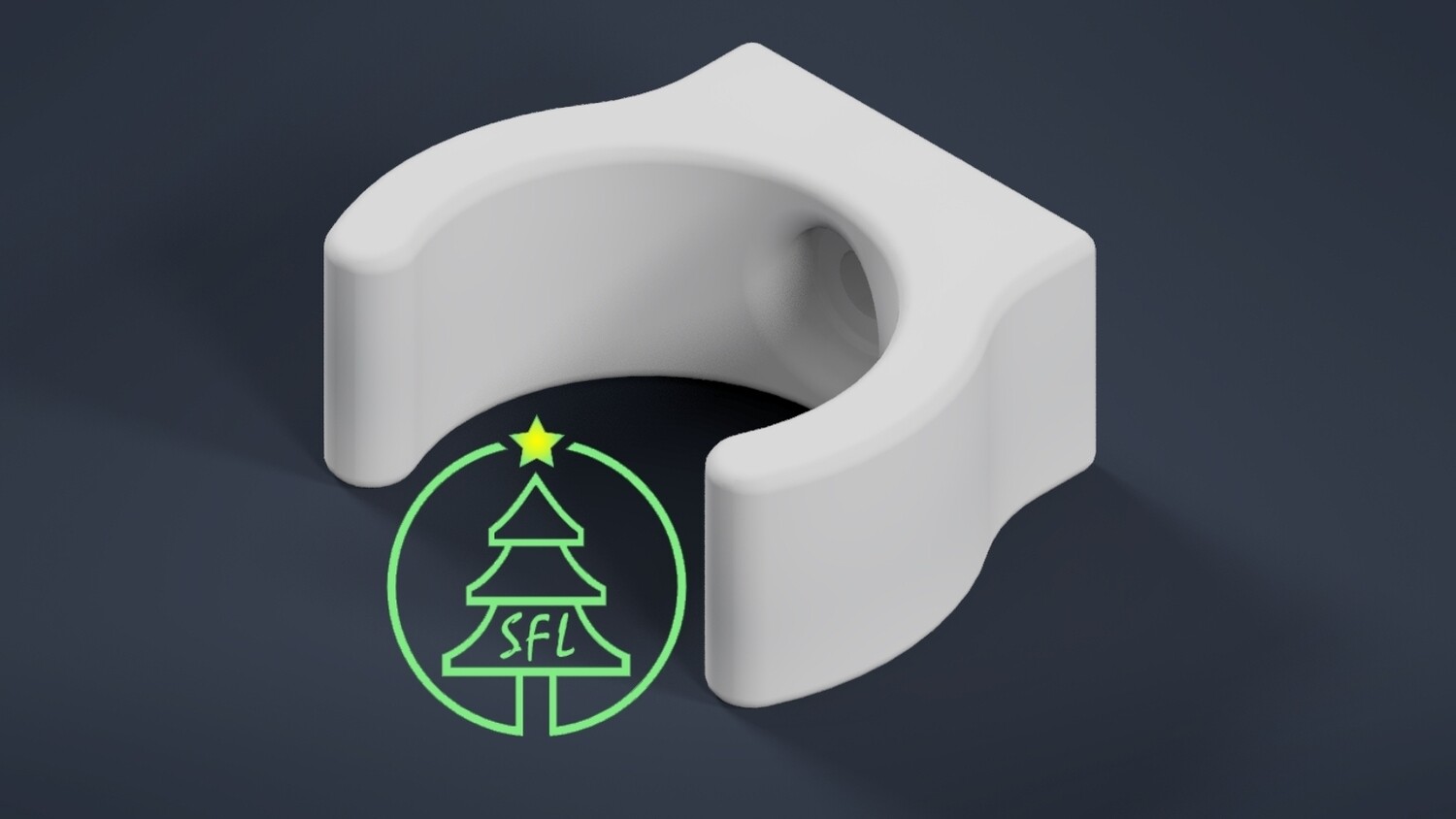 STL File - 1/2" EMT Flush Mount Pipe Clip