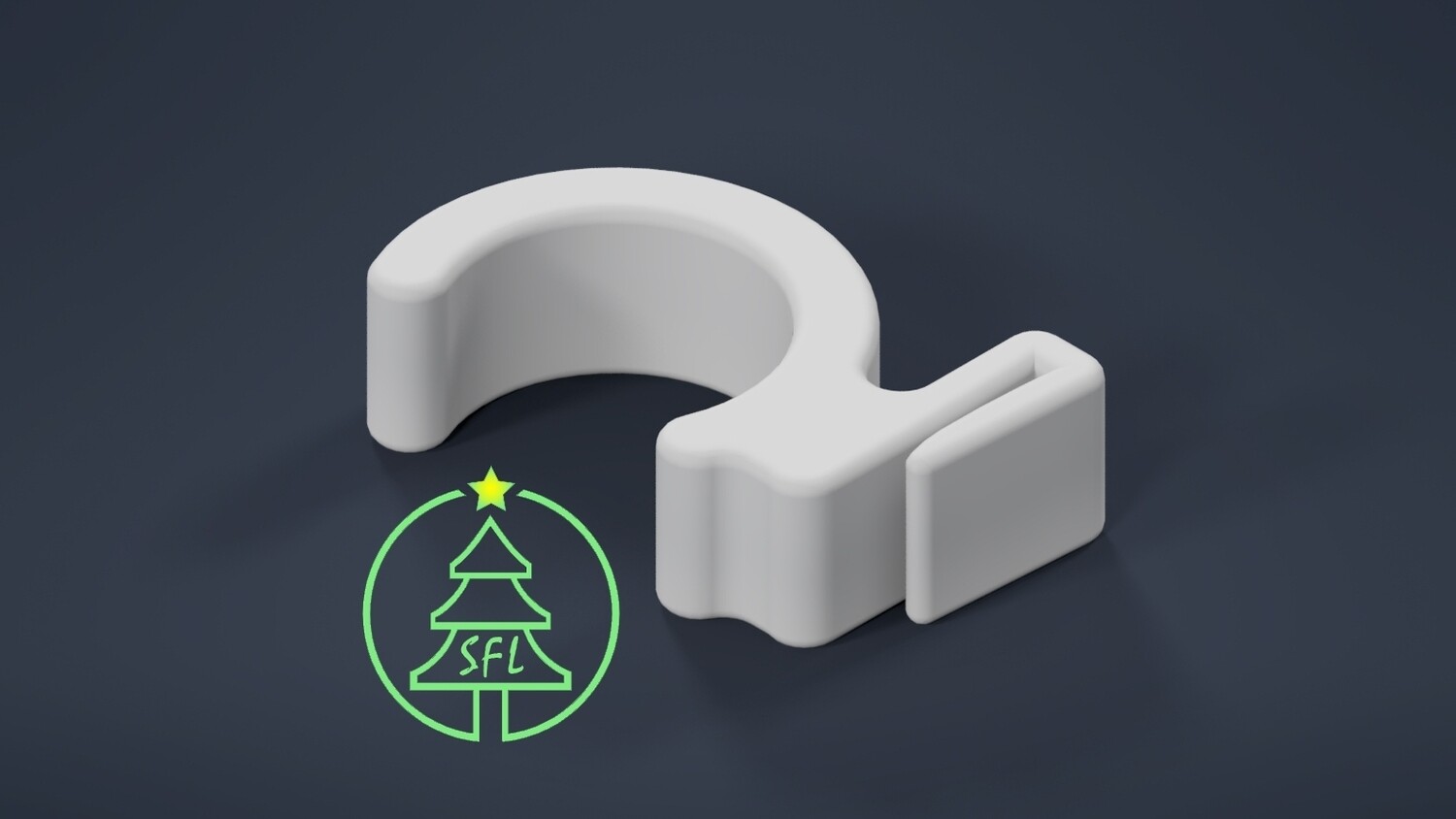 STL File - 3/4" PVC Soffit Trim Clip
