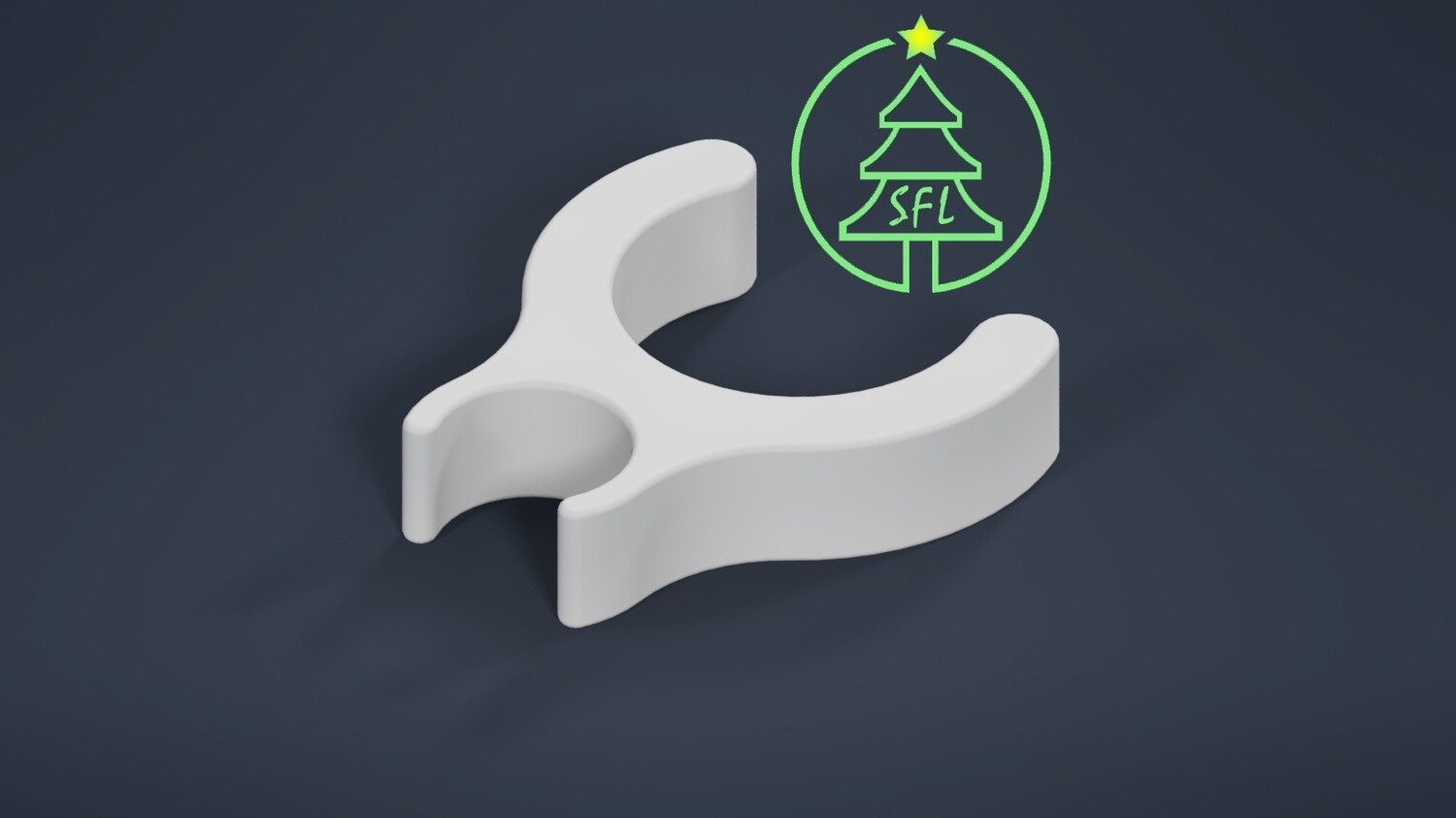 STL File - 20mm PVC Parallel Pixel Pipe Clip