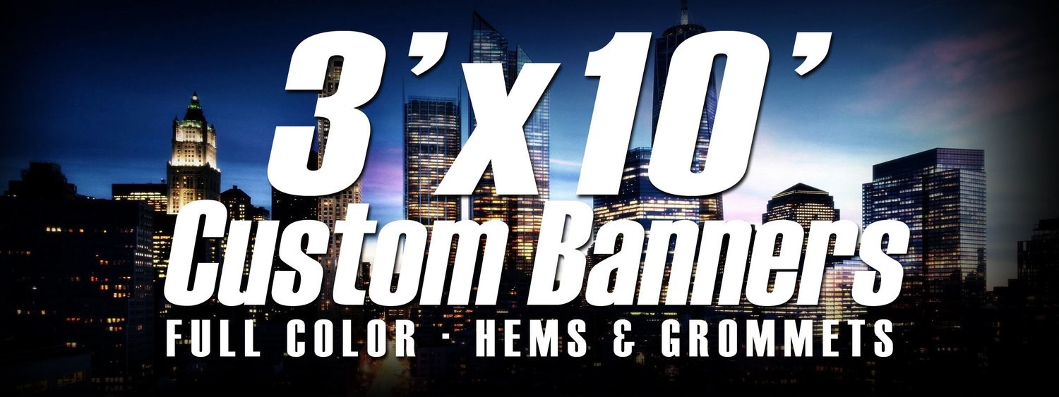 3' x 10' Custom Banner