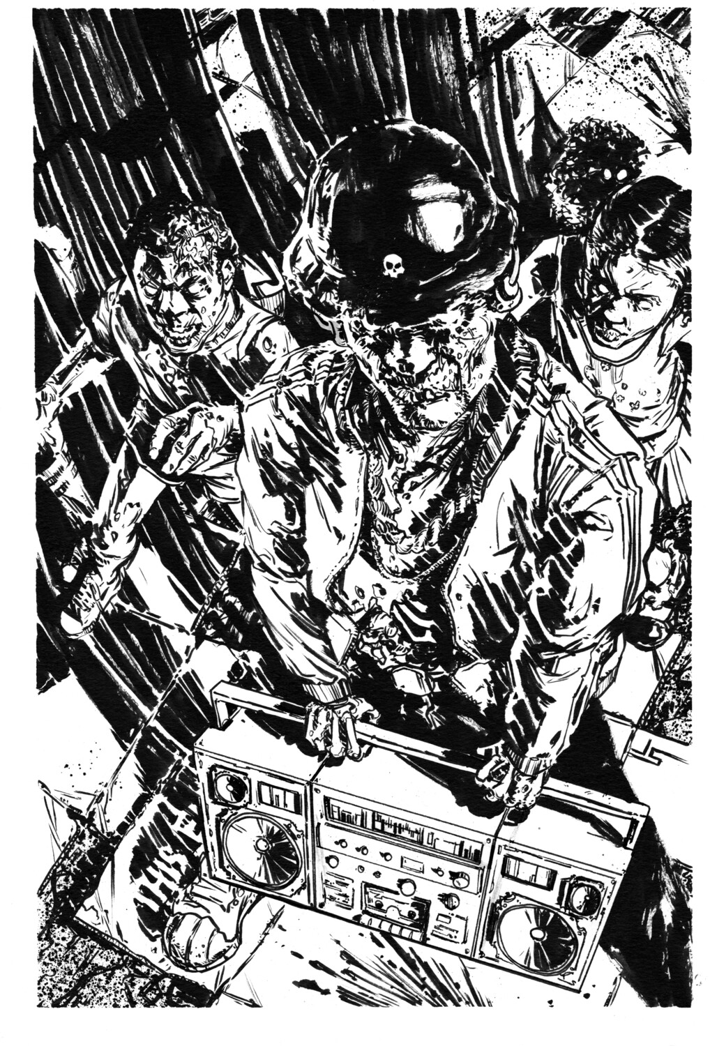 Grim Rapper Original Ink Art – STORE – StrutzArt