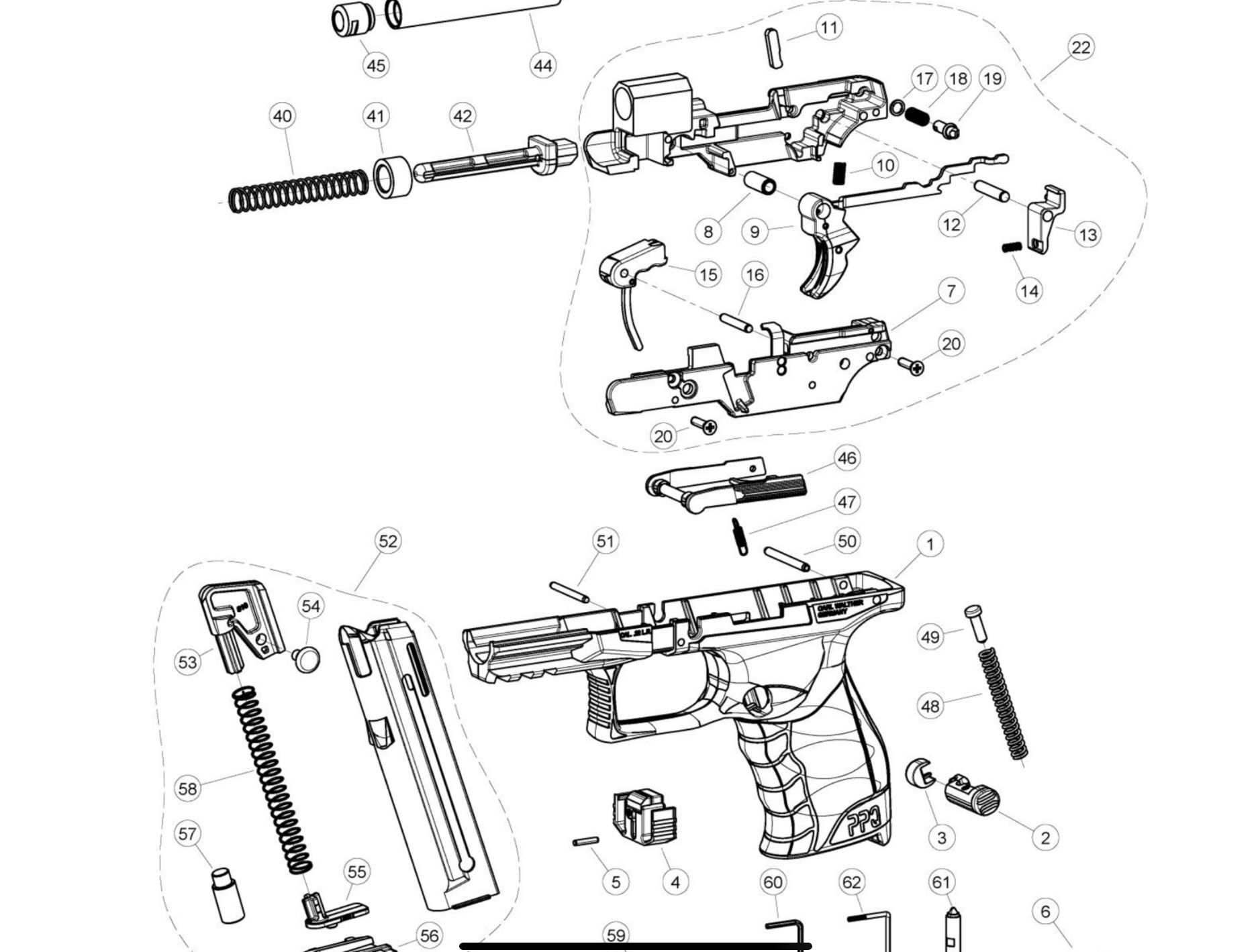 Walther .22lr PPQ parts