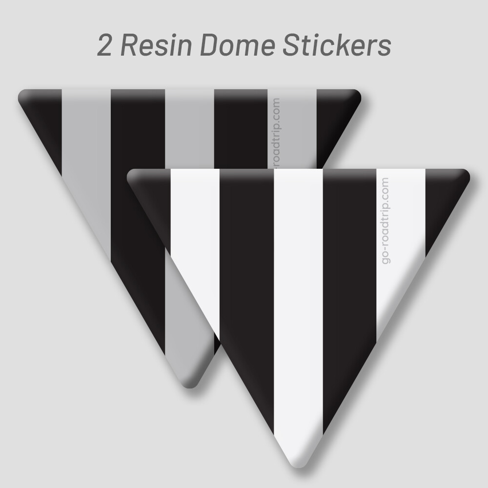 Resin Dome Car stickers: Collingwood colours BLACK/WHITE