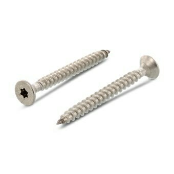 3.5 x 16mm Double Countersunk Torx TX10 (Star Drive) A2 Stainless Steel ...