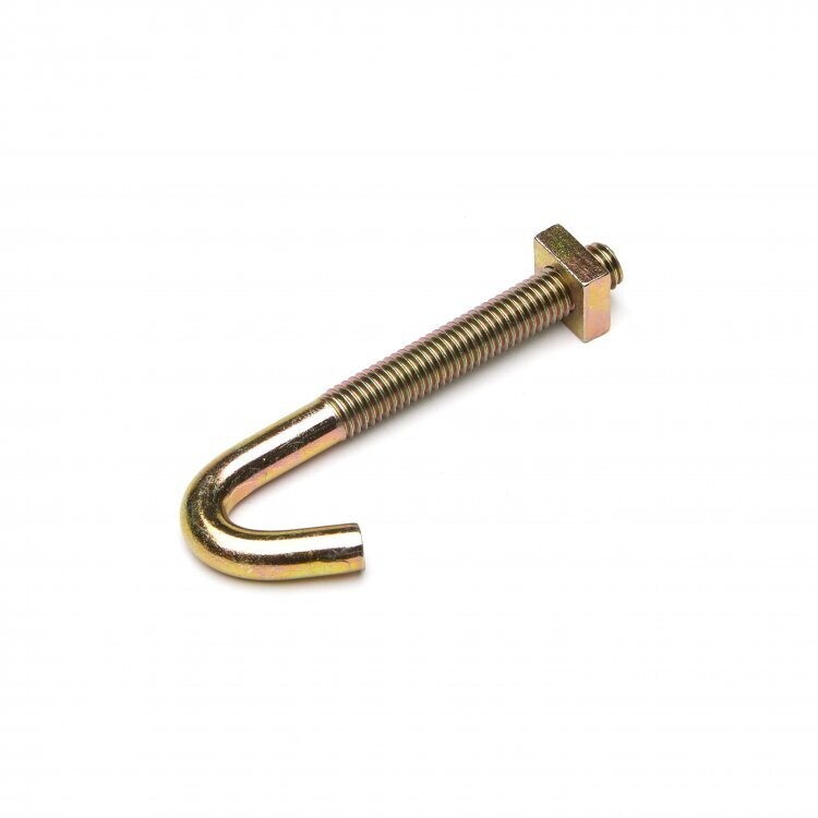 M8 x 160mm Hook Bolts and Nuts Zinc& Yellow Plated - Online Shop - Swiftfix
