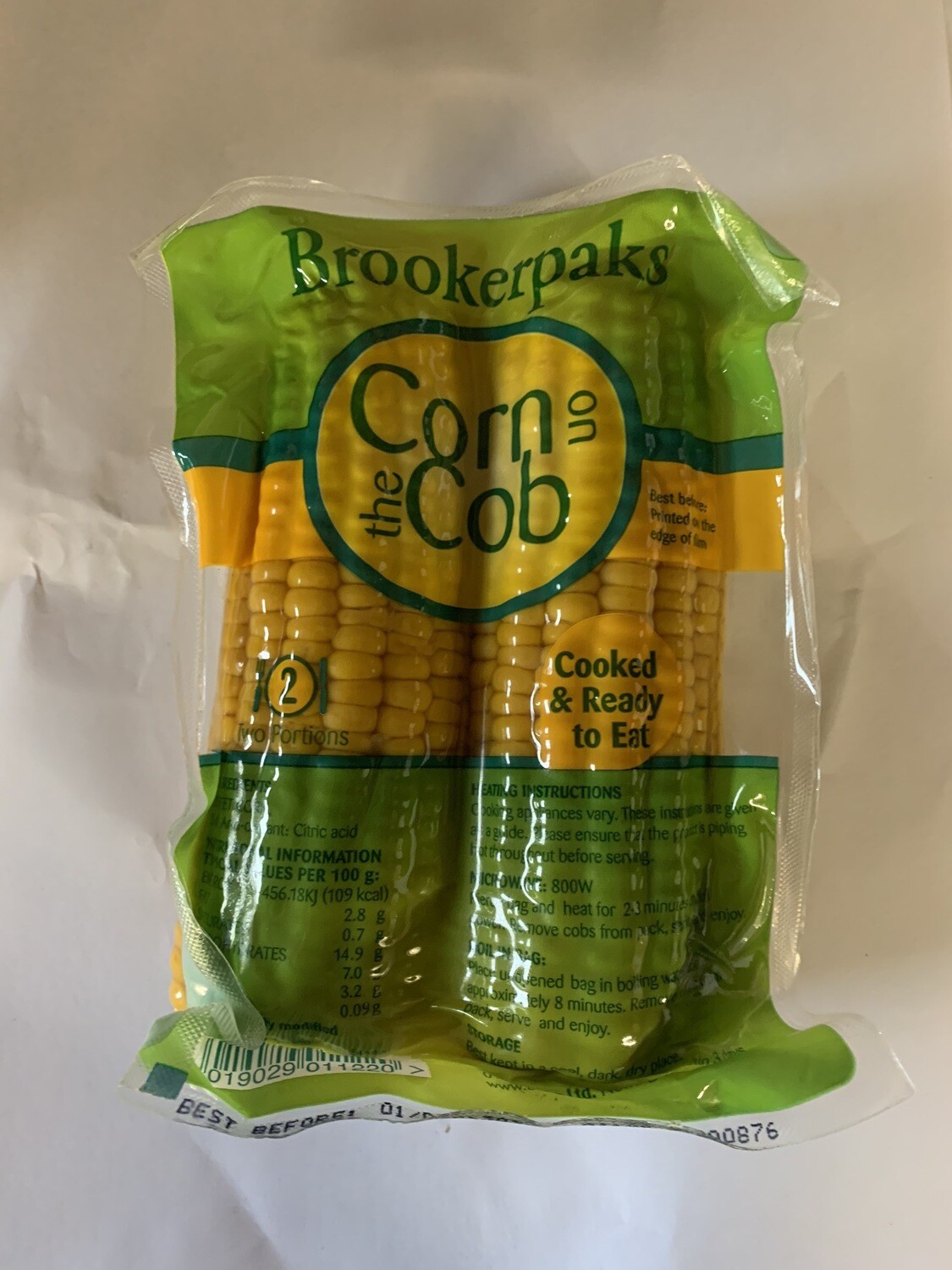 Corn On Cob 2 Portions