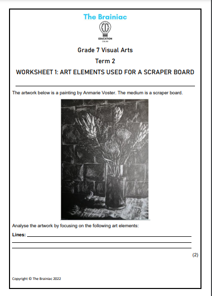 Gr 7 Visual Arts Worksheets - Term 2