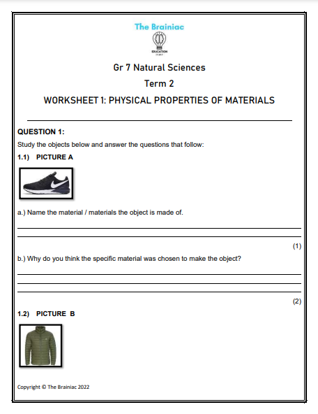 Gr 7 NS Worksheets - Term 2