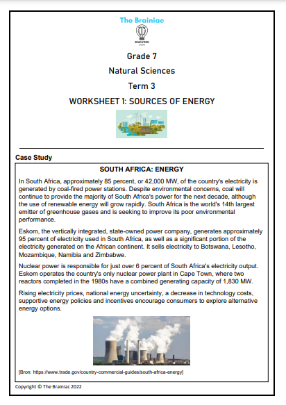 Gr 7 NS Worksheets - Term 3