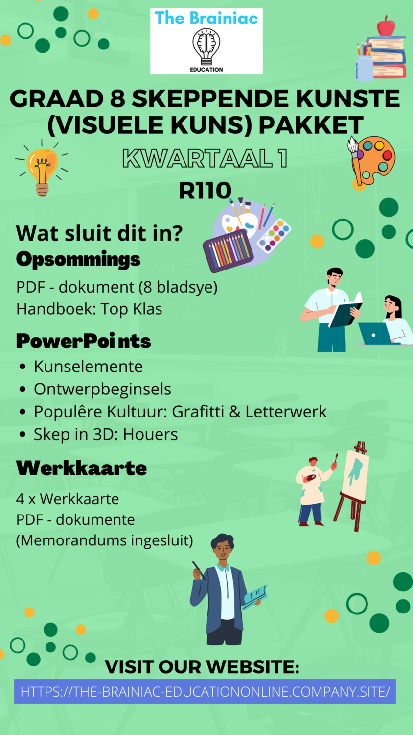 Gr 8 Skeppende Kunste (Visuele Kuns) Pakket - Kwartaal 1