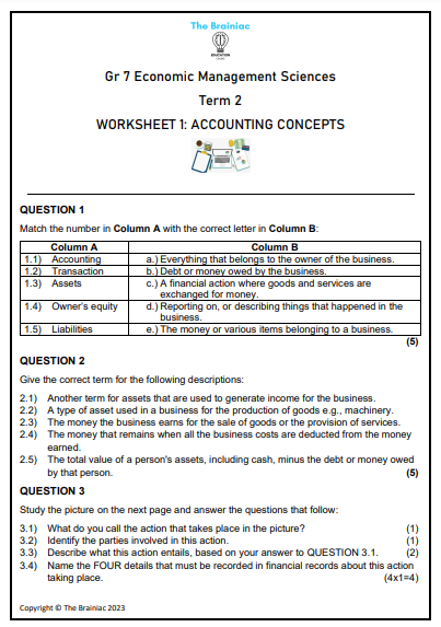 Gr 7 EMS Worksheets - Term 2