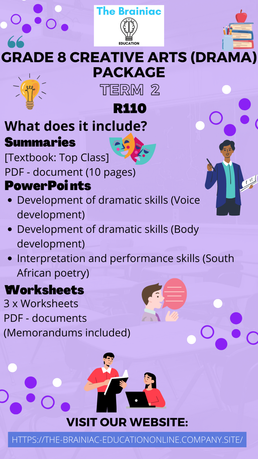 Gr 8 Creative Arts (Drama) Package - Term 2