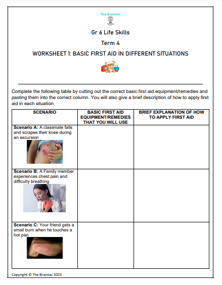 Gr 6 Life Skills Worksheets - Term 4