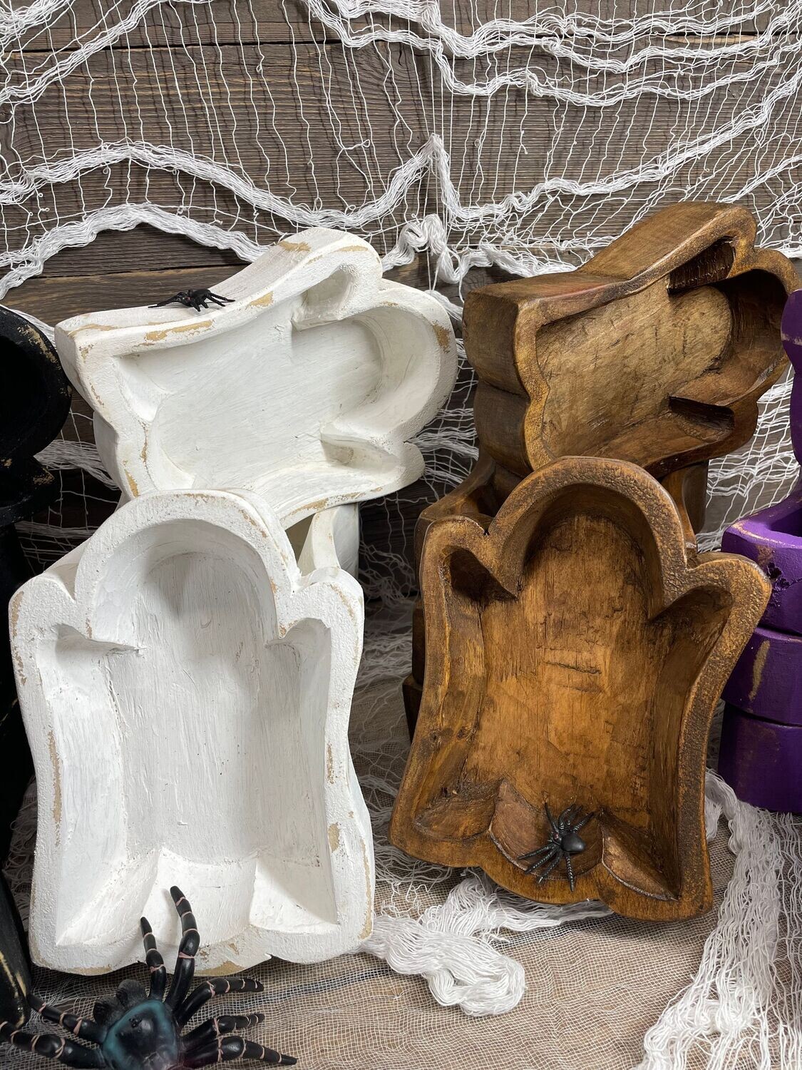 Mini-Ghost Dough Bowl-Mixed Pack-6x8 inches-Boo Design-Candle Ready ...