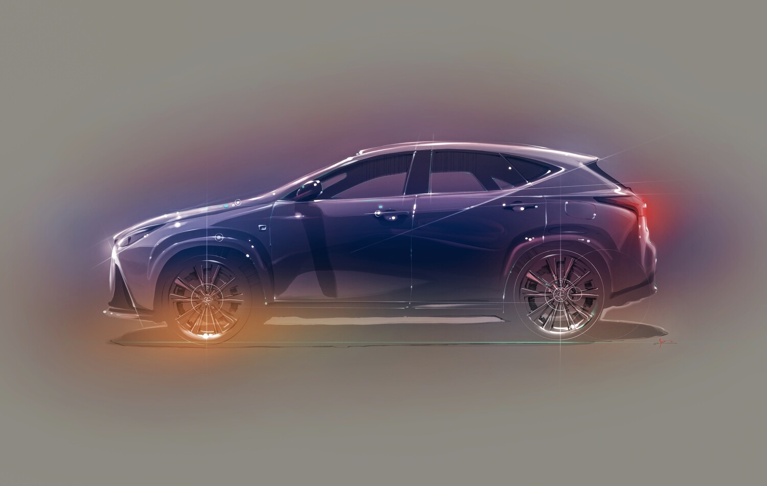 Lexus NX Side Profile Ultrasonic Blue Mica | Current Vehicles ...