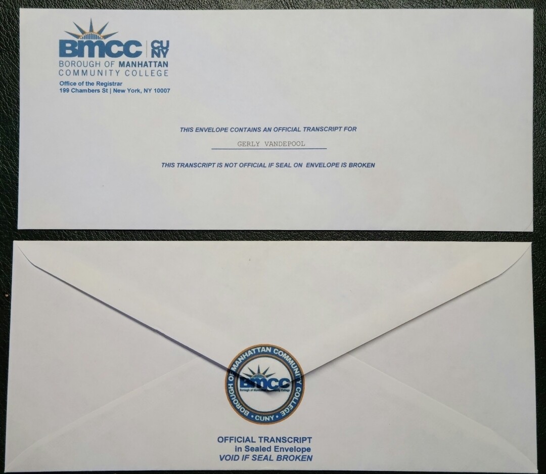 Registrar's Envelopes