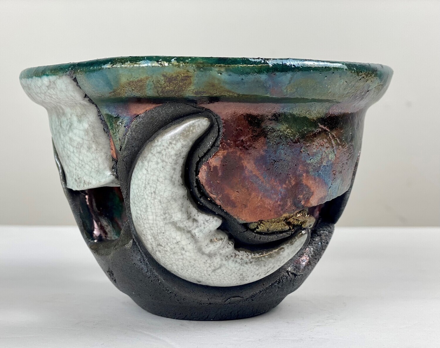 Sun & Moon Raku Pottery Dish | Store | Handworks Gallery