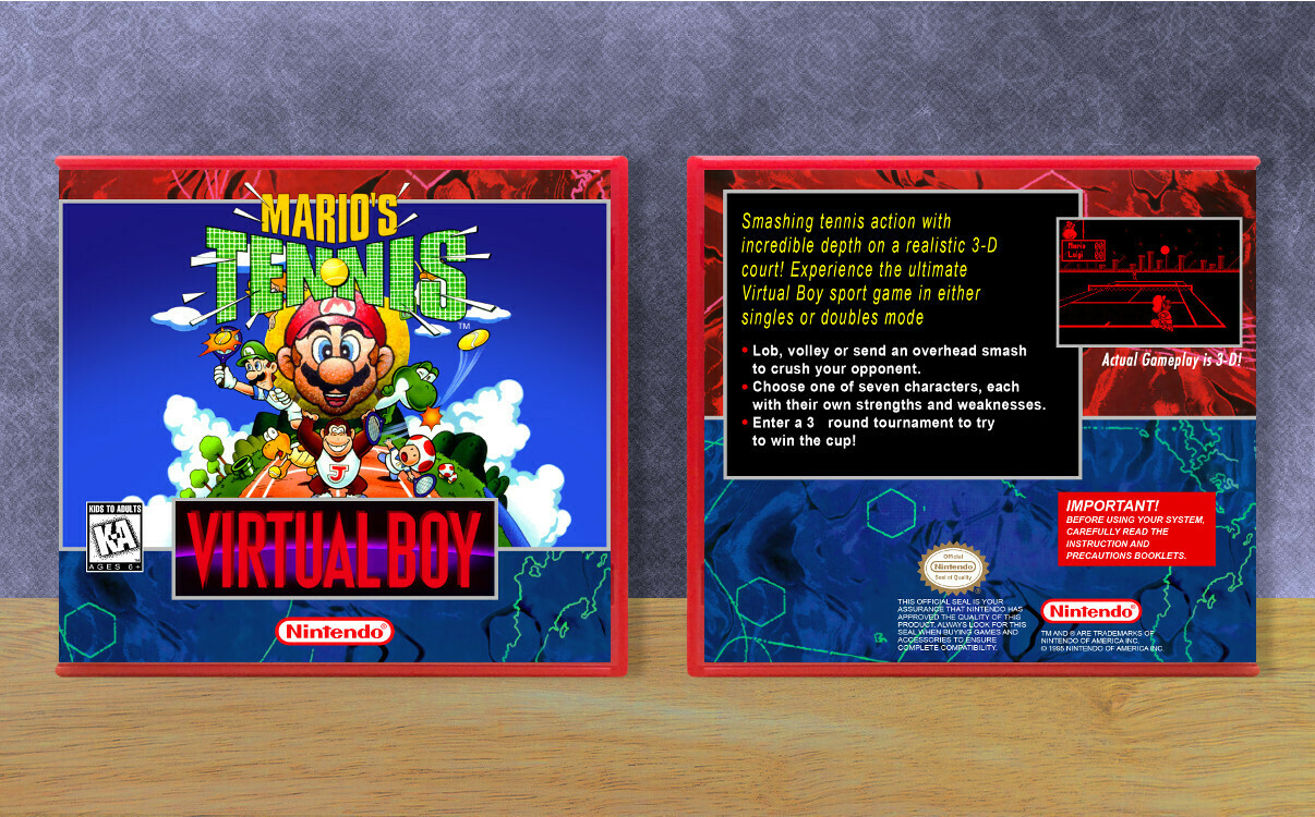 Mario's Tennis - Virtual Boy Case
