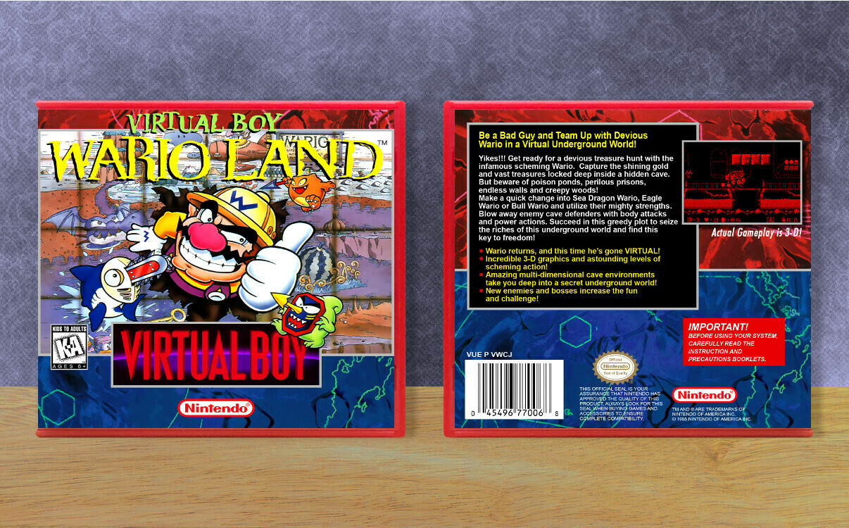 Virtual Boy Wario Land - Virtual Boy Case