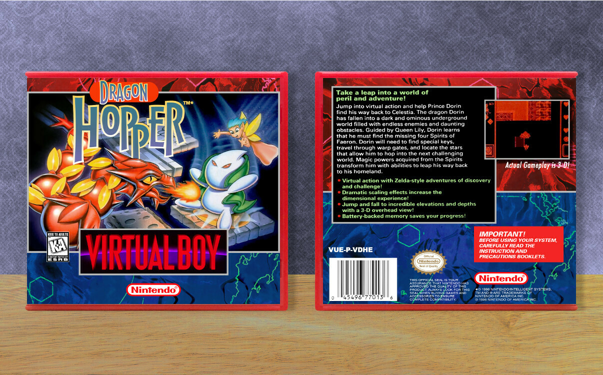 Dragon Hopper - Virtual Boy Case