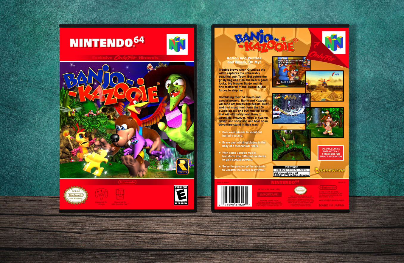 Banjo-Kazooie - N64 Video Game Case