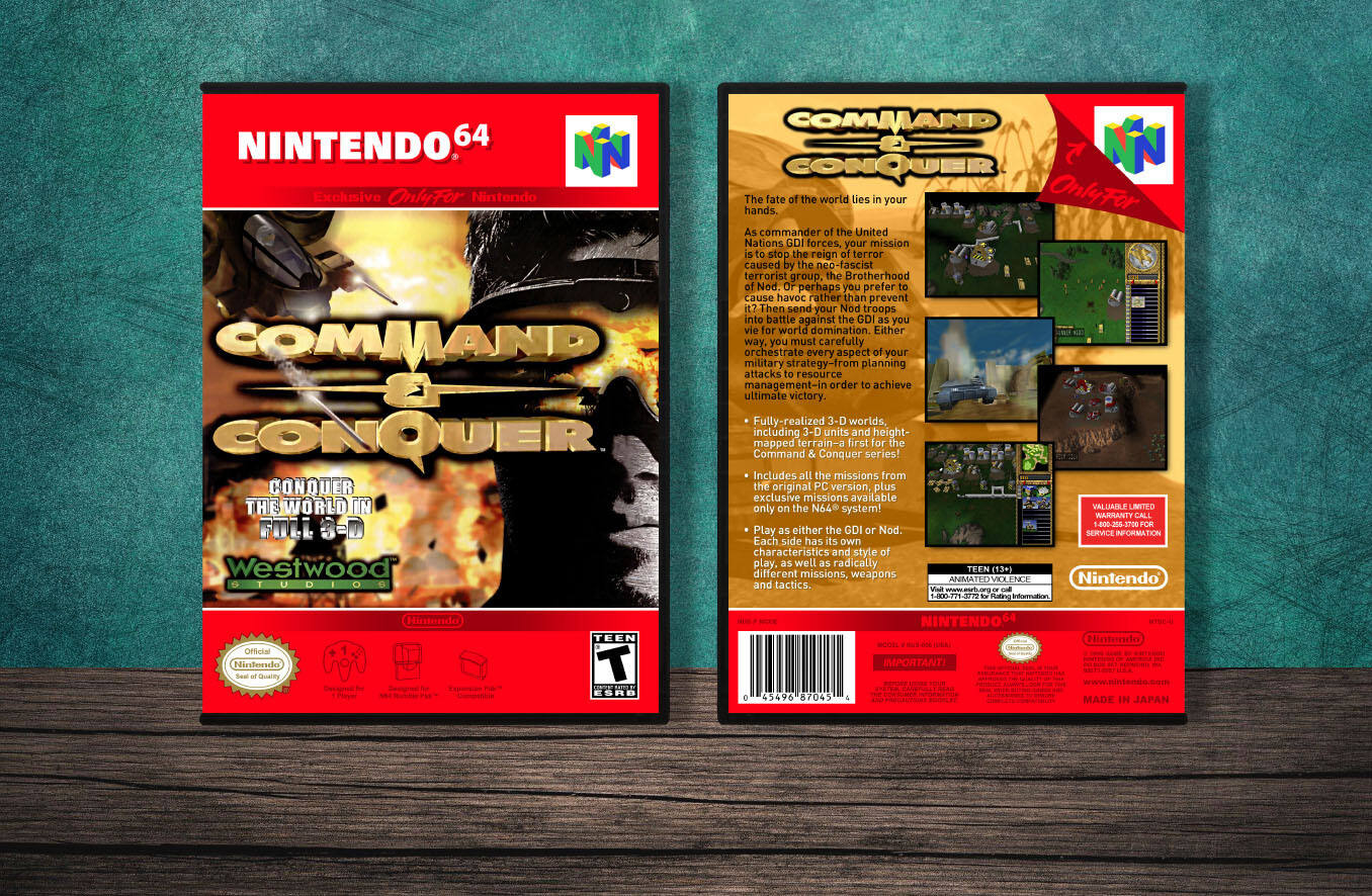Command and Conquer - N64 Video Game Case