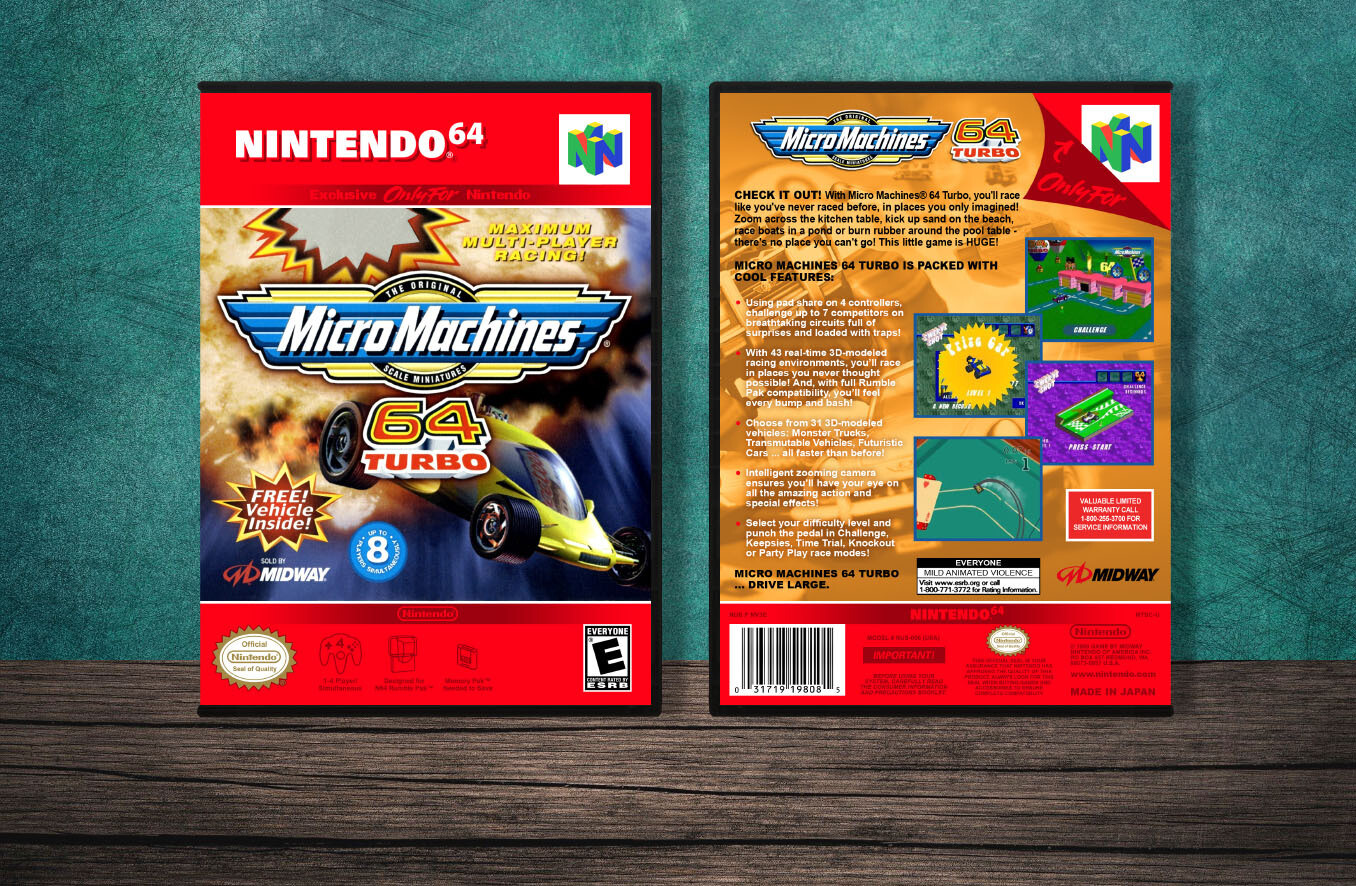 Micro Machines 64 Turbo - N64 Video Game Case
