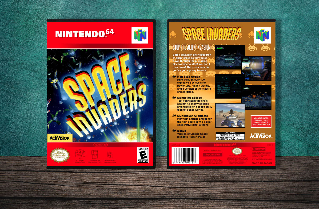 Space Invaders - N64 Video Game Case