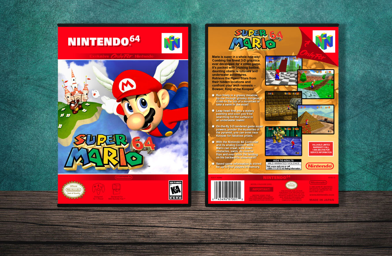Super Mario 64 - N64 Video Game Case