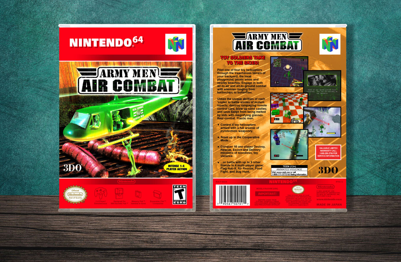 Army Men: Air Combat - N64 Video Game Case