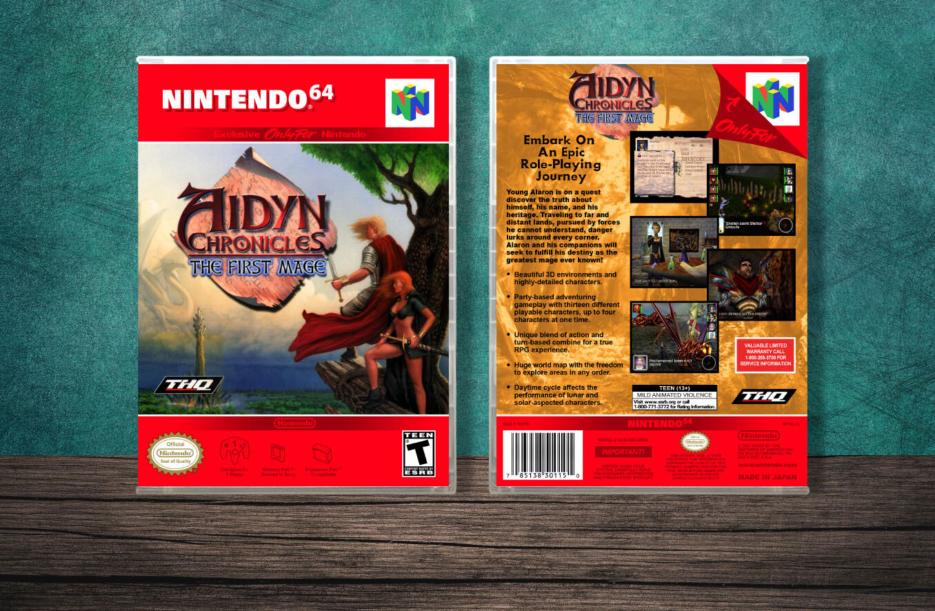 Aidyn Chronicles: The First Mage - N64 Video Game Case
