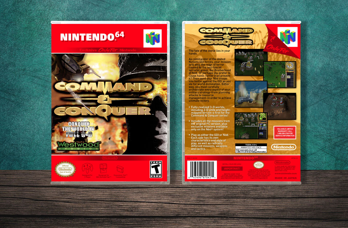 Command and Conquer - N64 Video Game Case