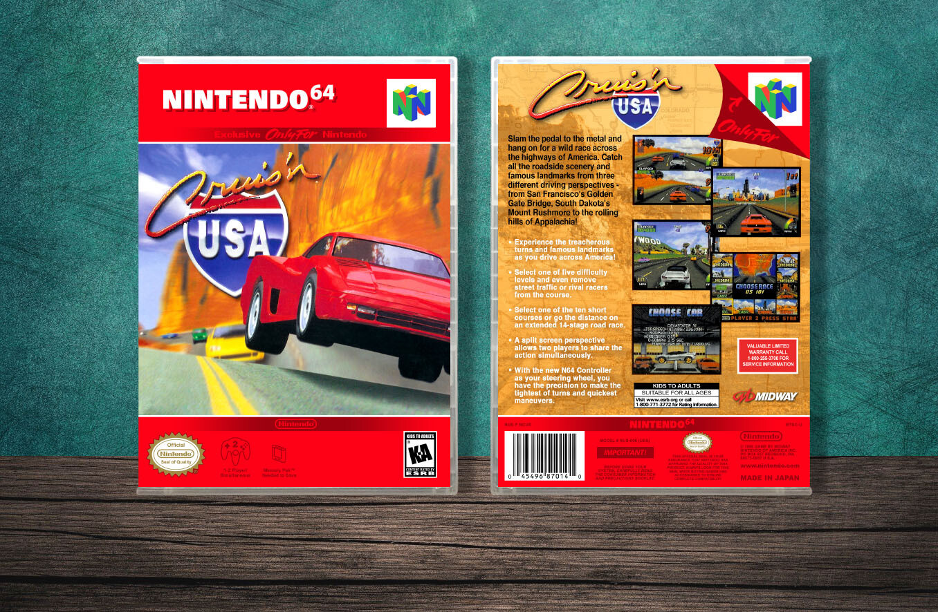 Cruis'n USA - N64 Video Game Case