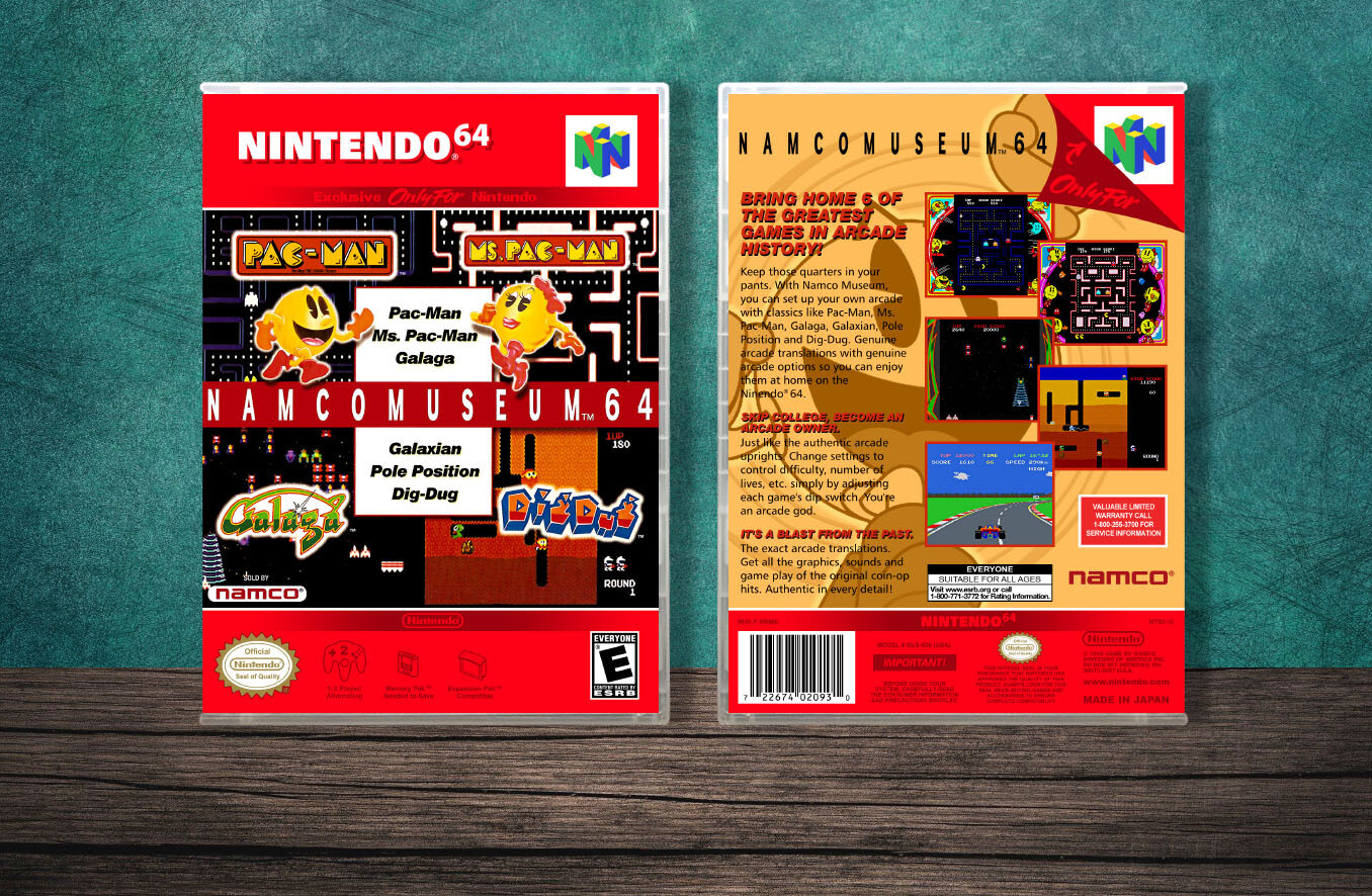 Namco Museum 64 - N64 Video Game Case