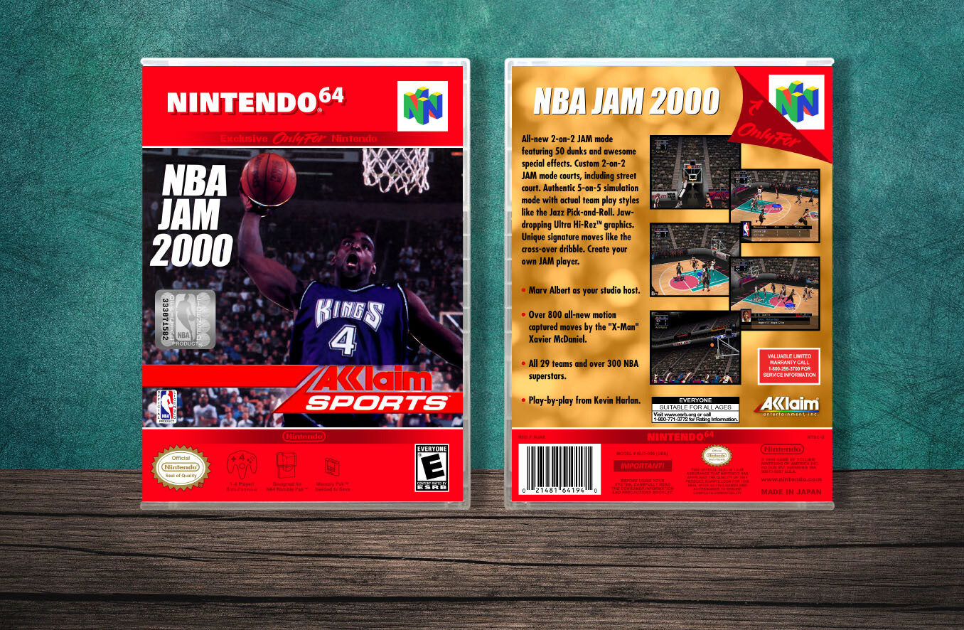 NBA Jam 2000 - N64 Video Game Case