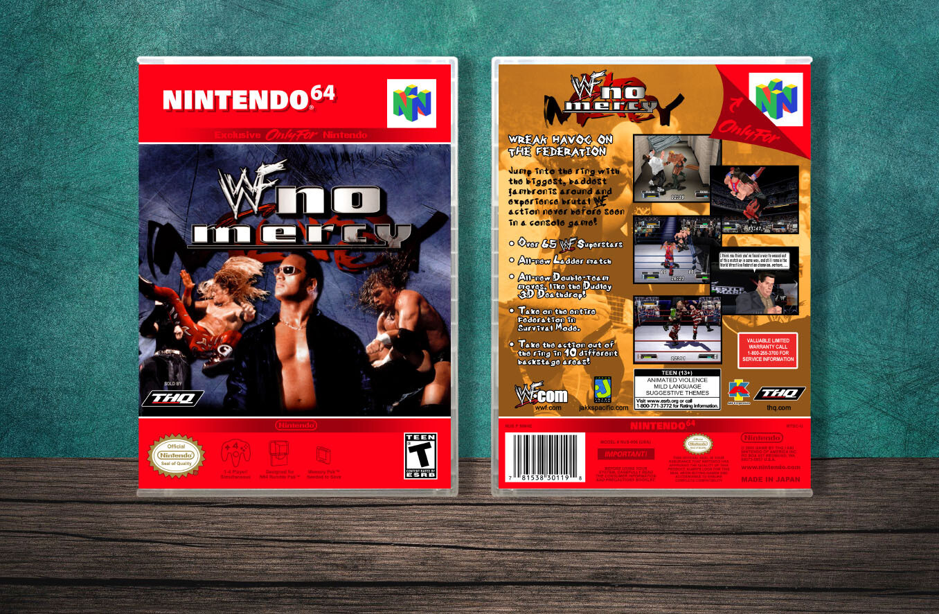 WWF No Mercy - N64 Video Game Case