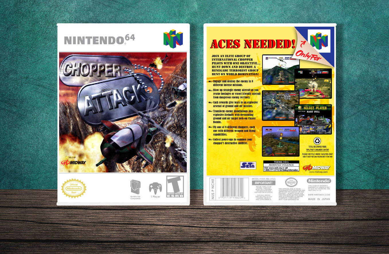 Chopper Attack - N64 Video Game Case