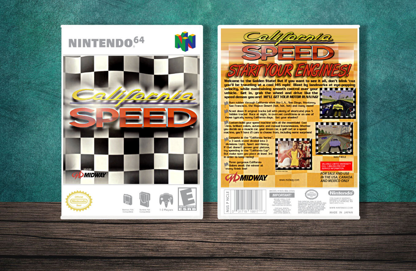 California Speed - N64 Video Game Case