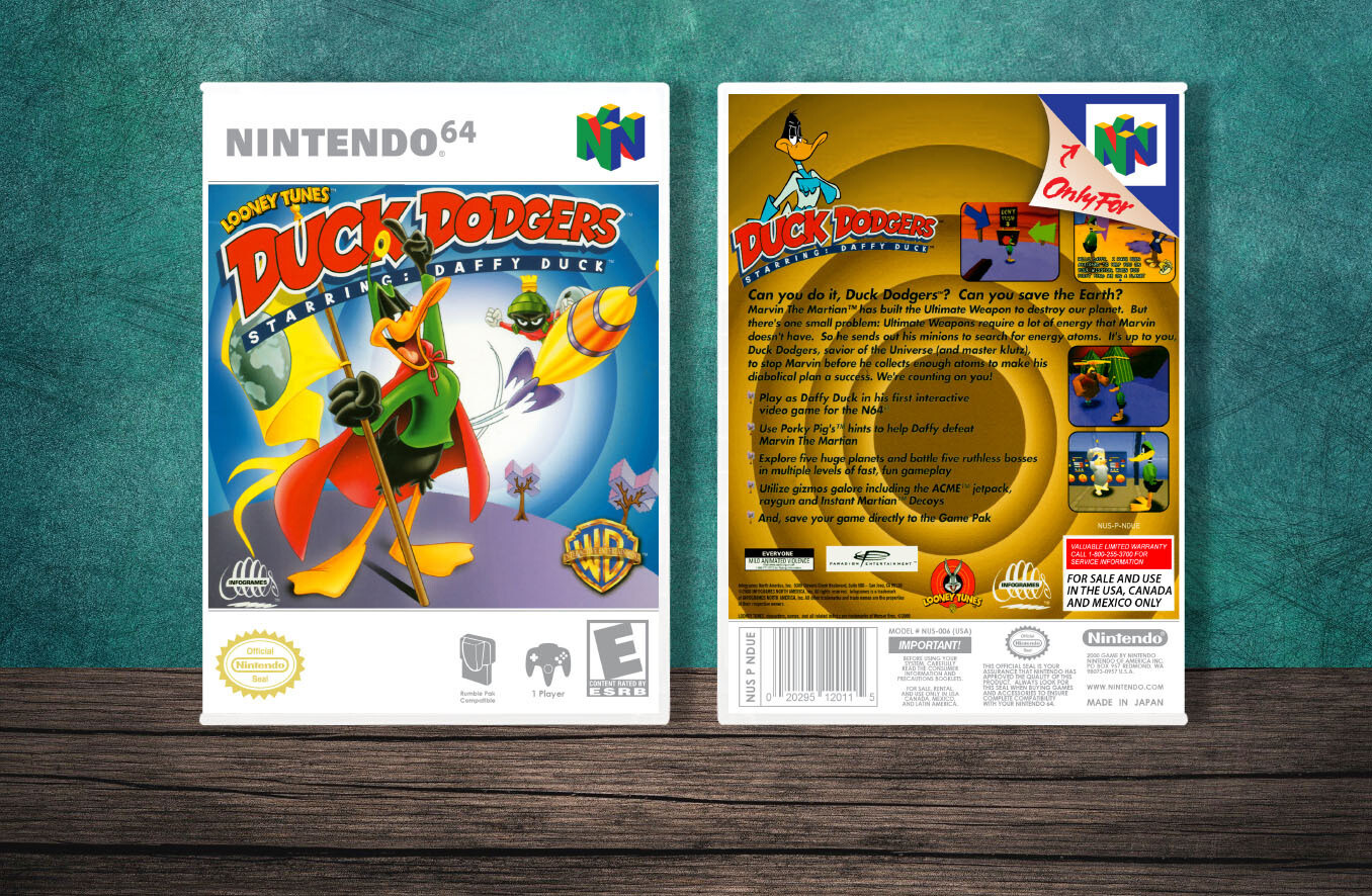 Looney Tunes: Duck Dodgers Starring Daffy Duck - N64 Video Game Case