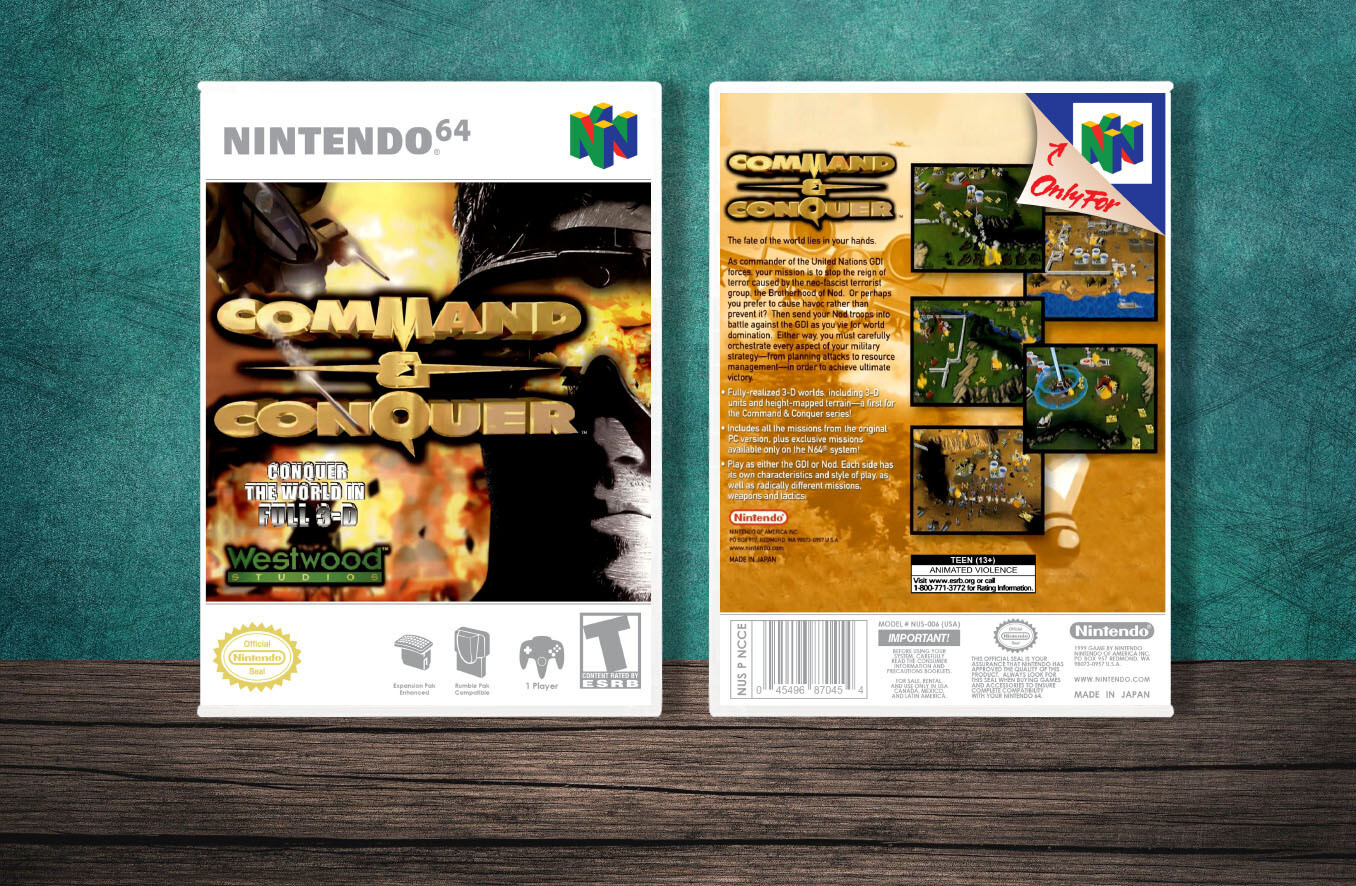Command and Conquer - N64 Video Game Case