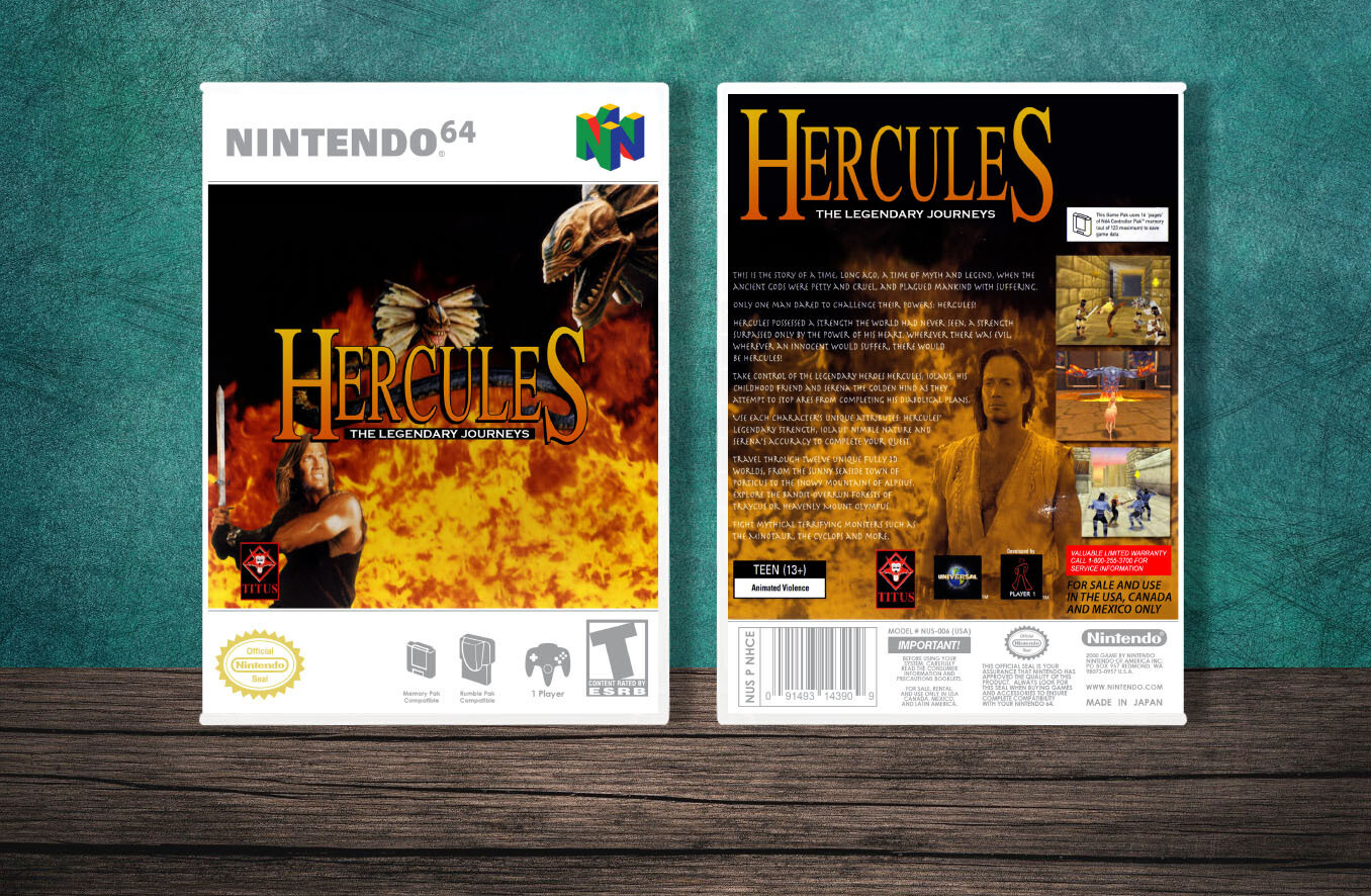 Hercules: The Legendary Journeys - N64 Video Game Case