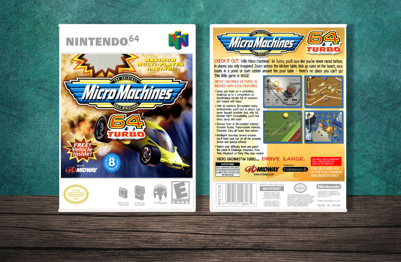 Micro Machines 64 Turbo - N64 Video Game Case