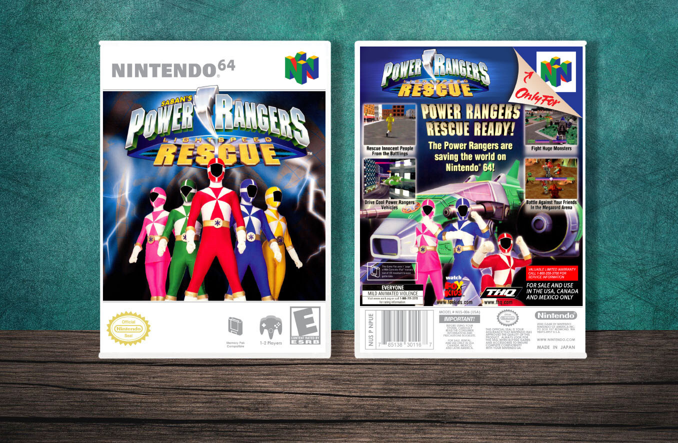 Power Rangers Lightspeed Rescue - N64 Video Game Case