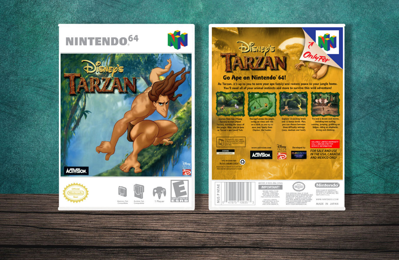 Tarzan - N64 Video Game Case