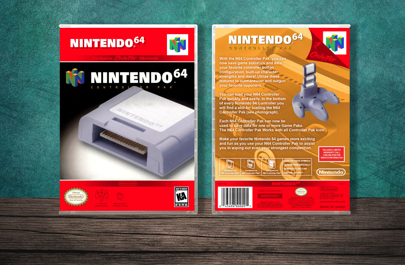 N64 Controller Pak - N64 Video Game Case