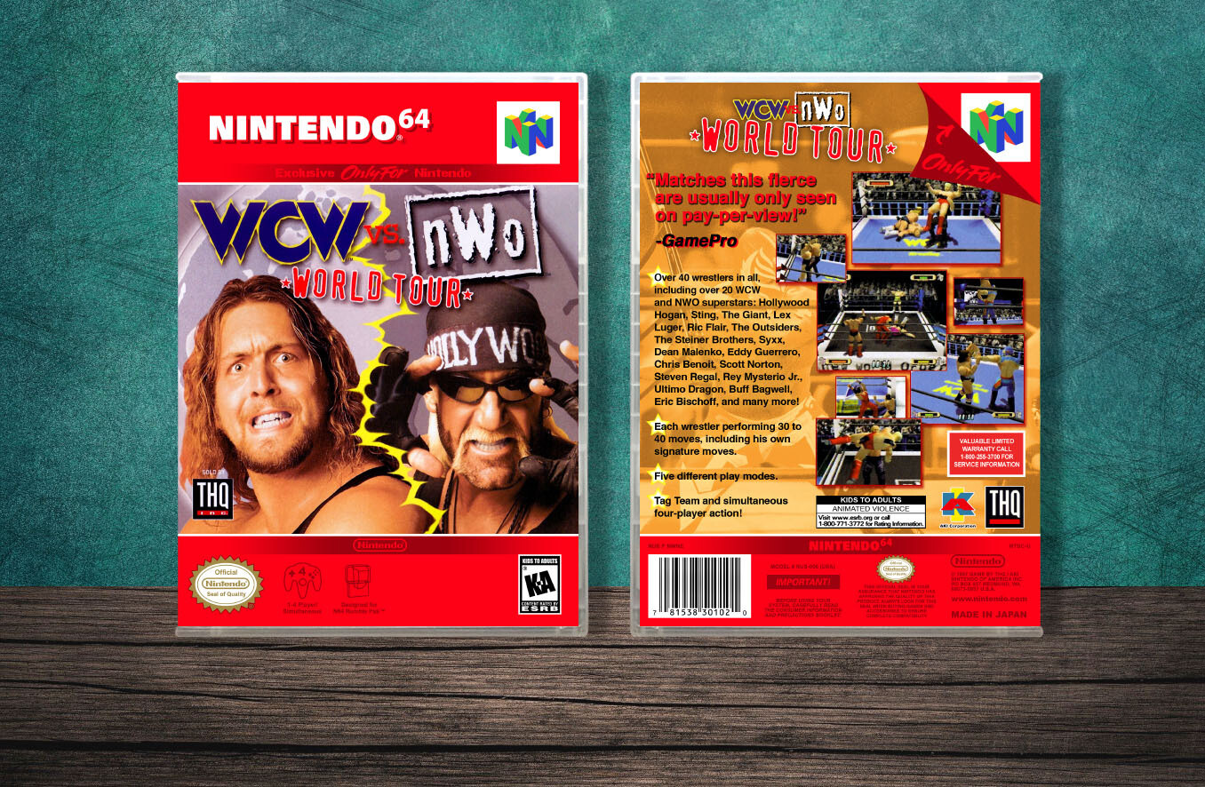 WCW vs NWO: World Tour - N64 Video Game Case
