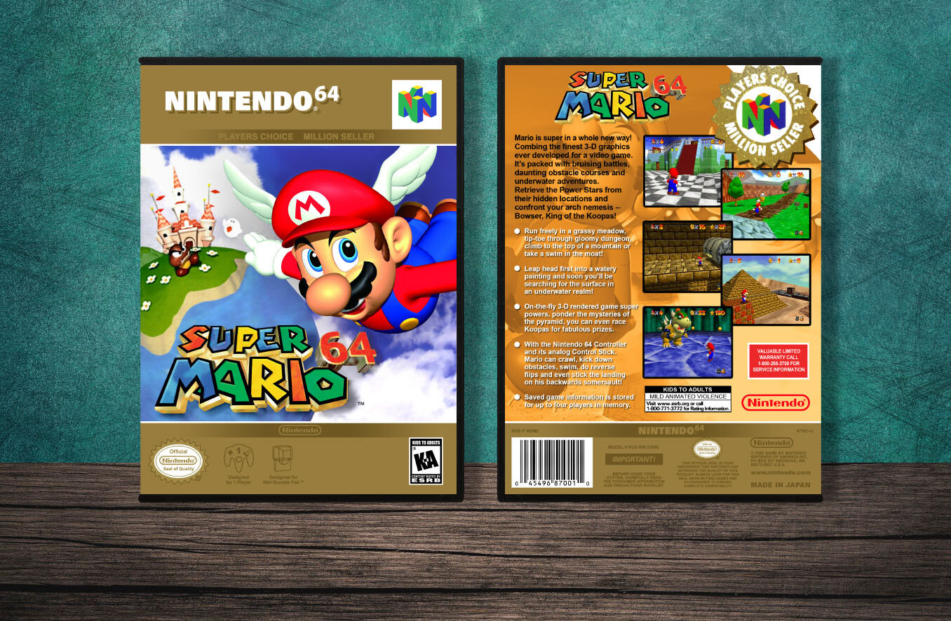 Super Mario 64 (PC) - N64 Video Game Case