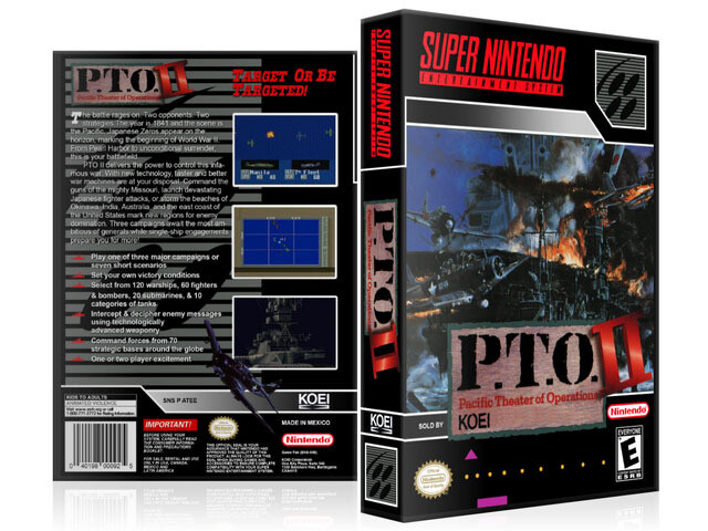P.T.O. II: Pacific Theater of Operations - SNES Video Game Case
