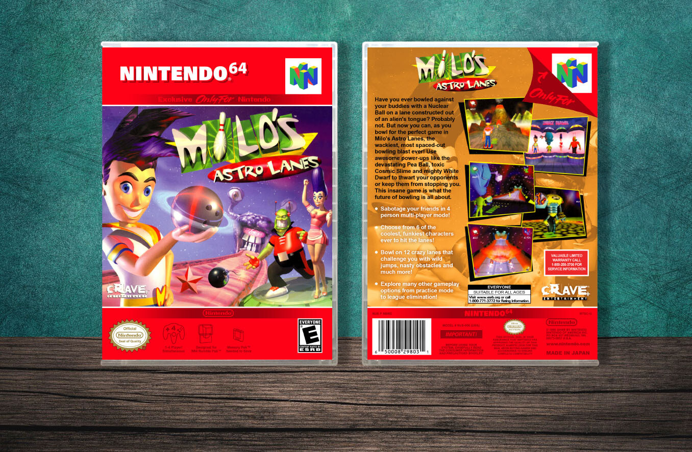 Milo's Astro Lanes - N64 Video Game Case